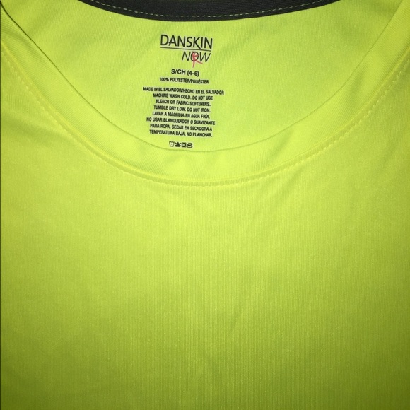 Danskin Now | Tops | Neon Yellow Workout Shirt Size Small | Poshmark
